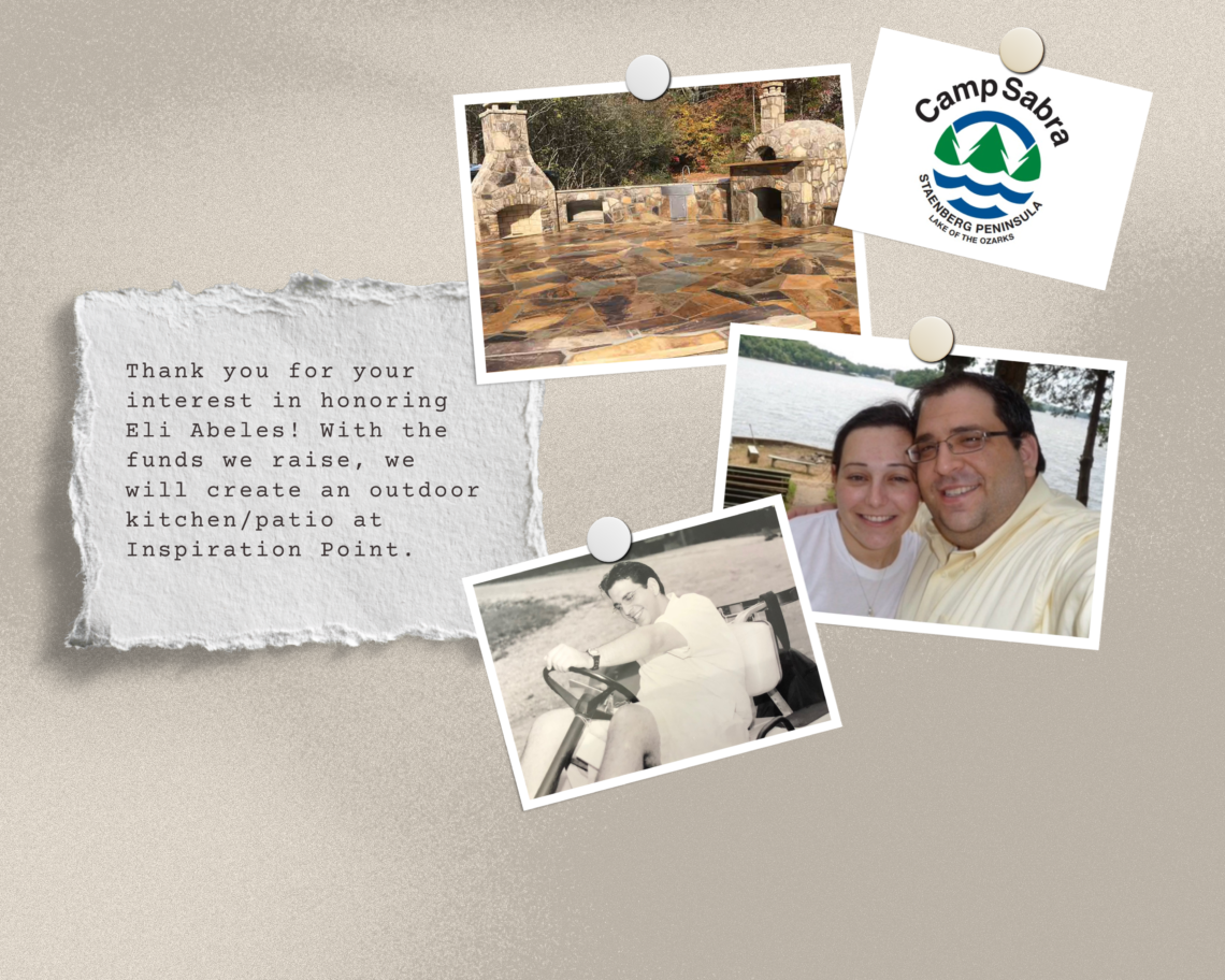 Eli's Patio Vision Board - Camp Sabra